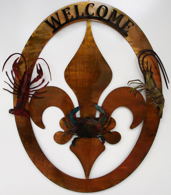 Cajun Welcome Plaque by JDArtMetalDesigns on Etsy