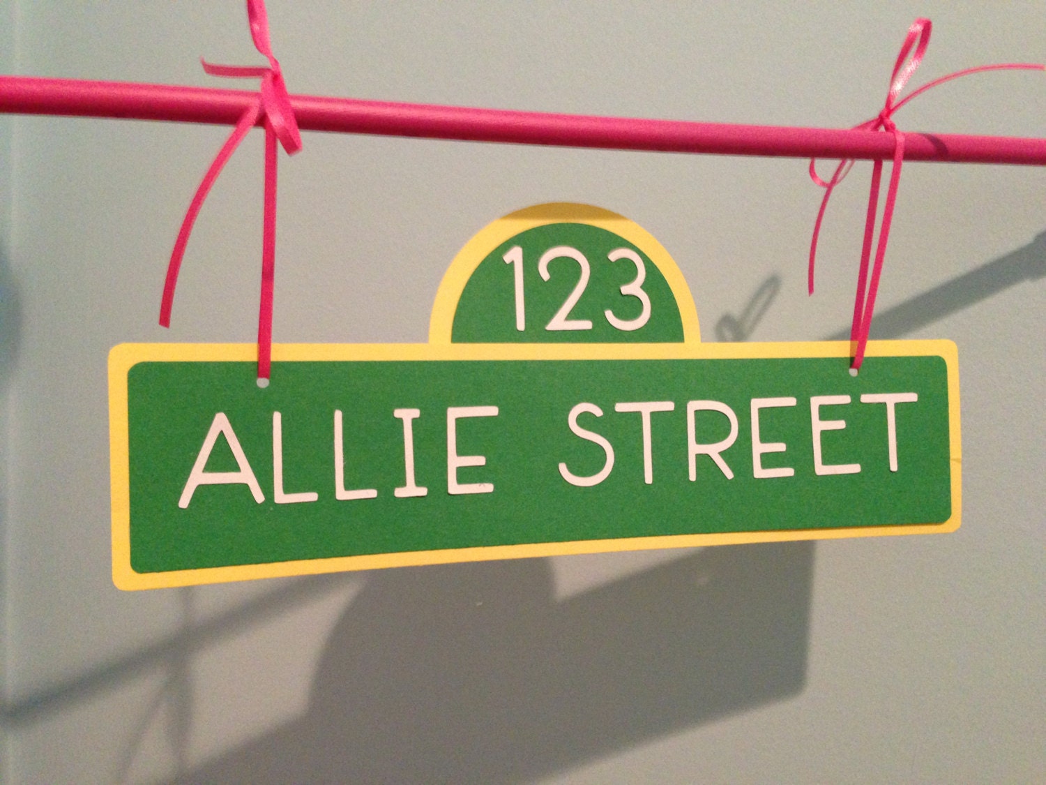 Personalized Sesame Street Sign for pole by MonicaDawnDesigns