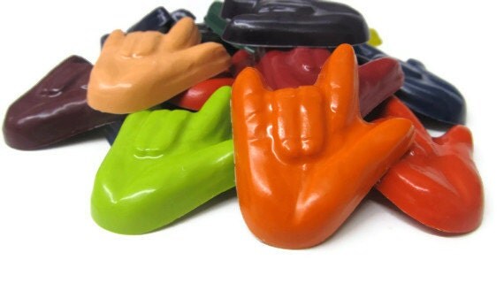 I love you sign language crayons set of 20 - party favors