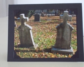 Items similar to Halloween Paper Cemetery Diorama on Etsy