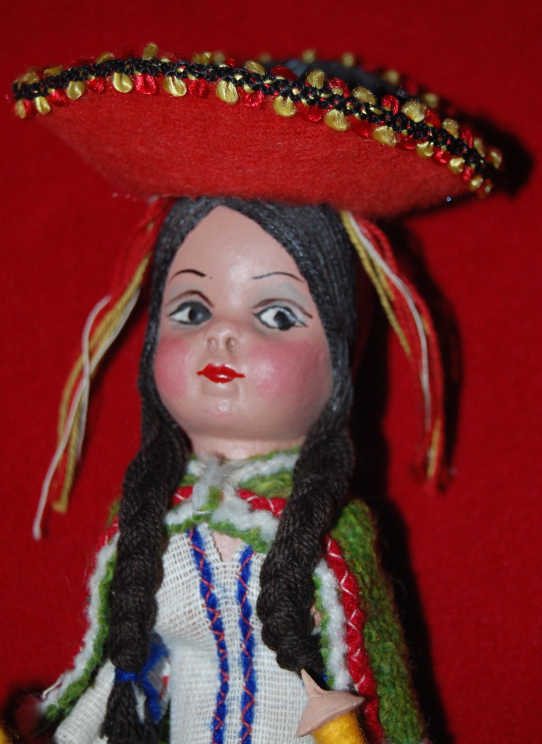 Tall Vintage Peruvian Handcrafted Doll Peru Folk by MyrtleMauds