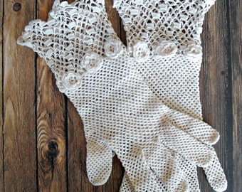 Fancy white gloves | Etsy