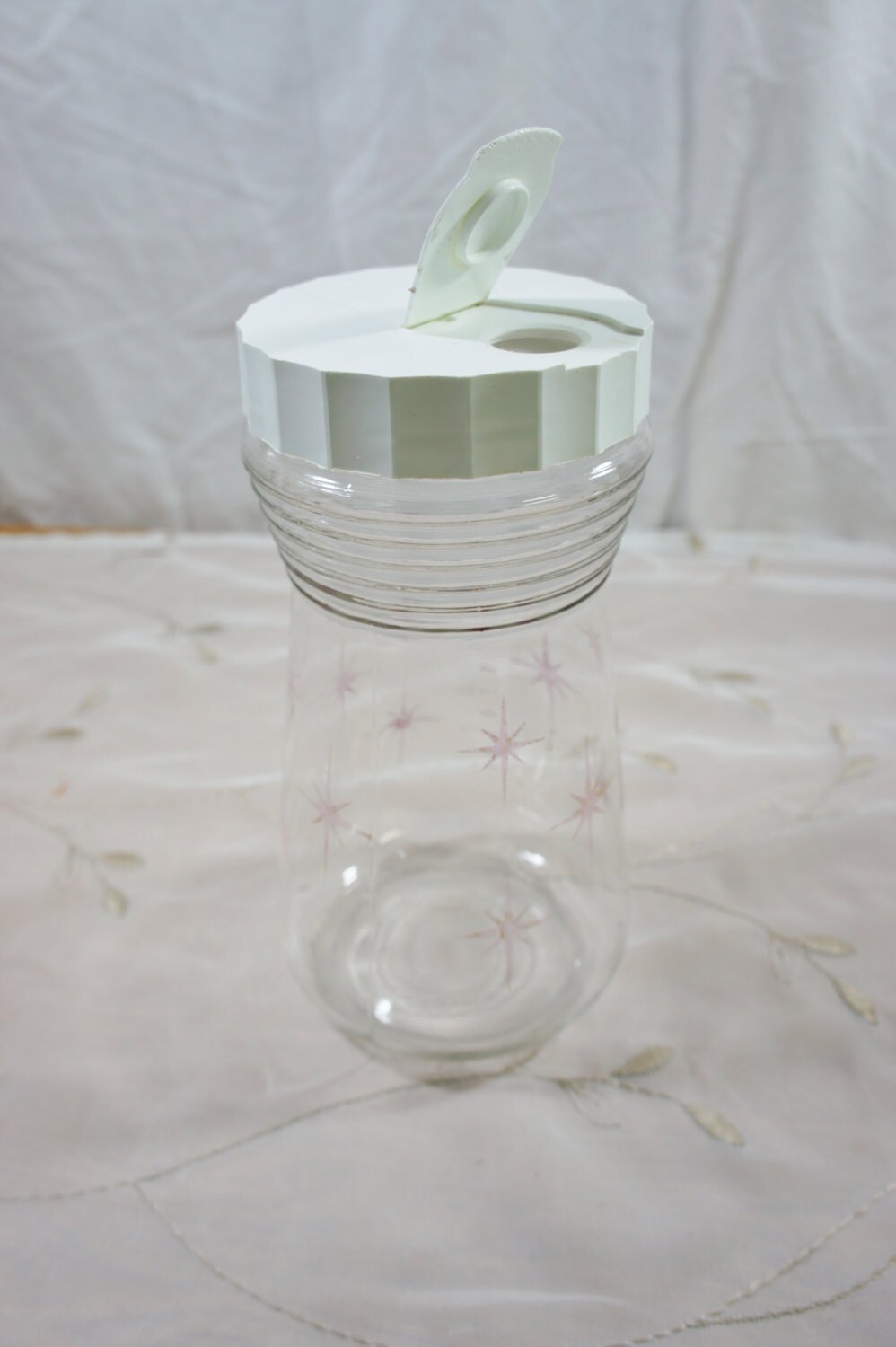 atomic juice carafe gold stars 22k and measuring marks glass container ...