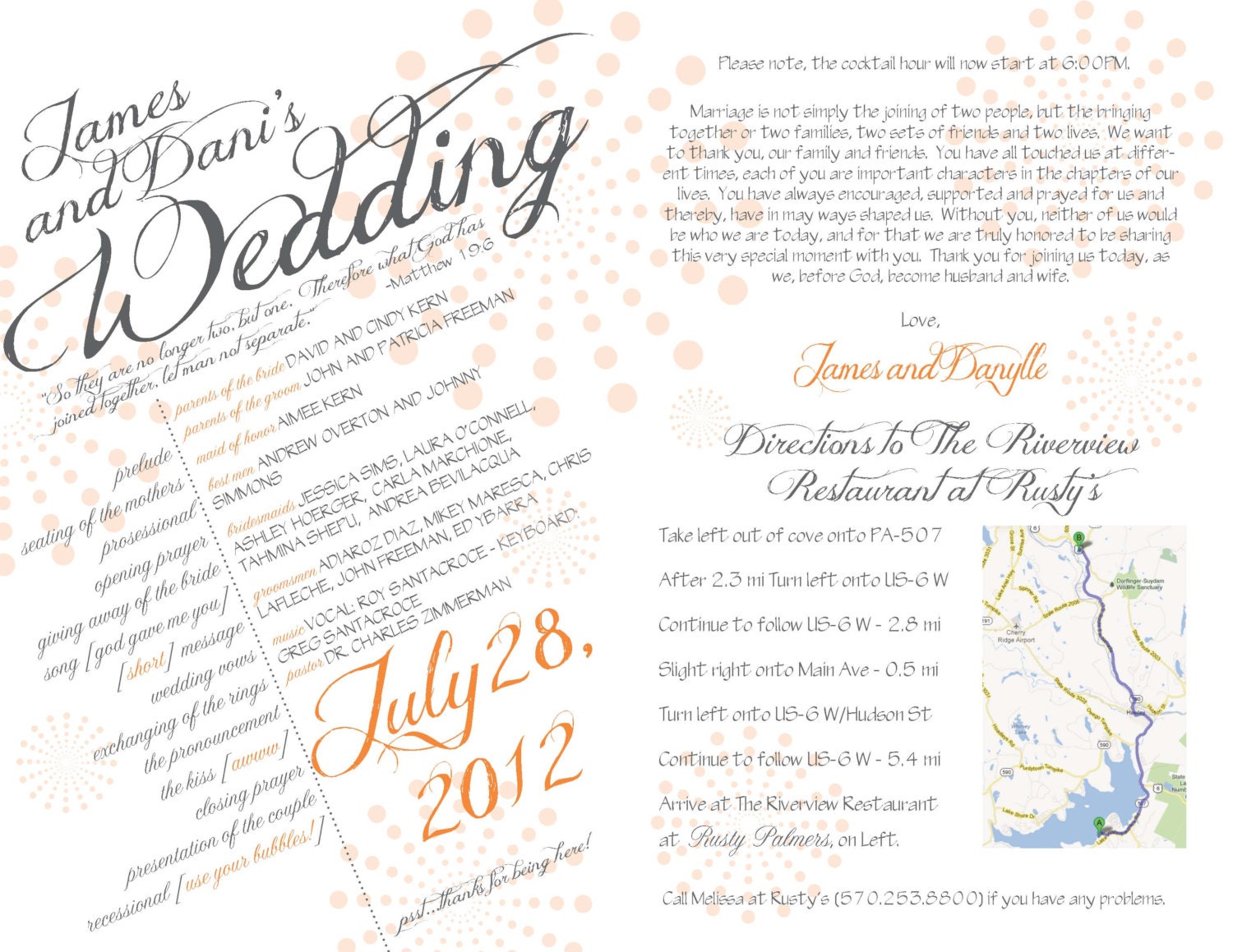Custom Wedding Program – PDF DESIGN – Print at Home – OnePaperHeart ...