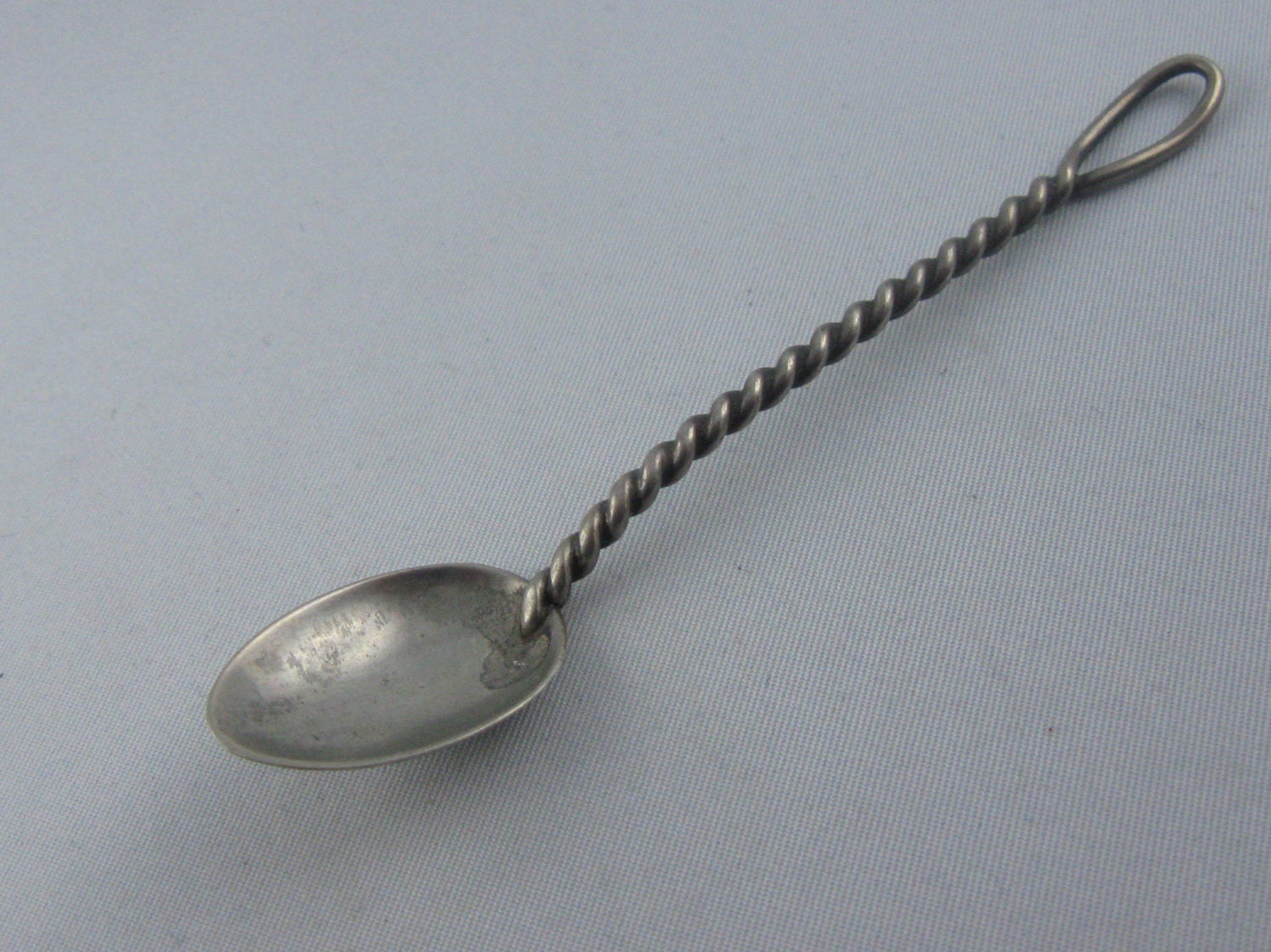 15% OFF: Ancient, small silver spoon with twisted handle of silver (800 ...