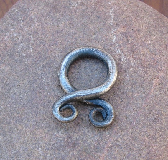 Hand Forged Iron Troll Cross Handcrafted Jewelry by WayfarerForge