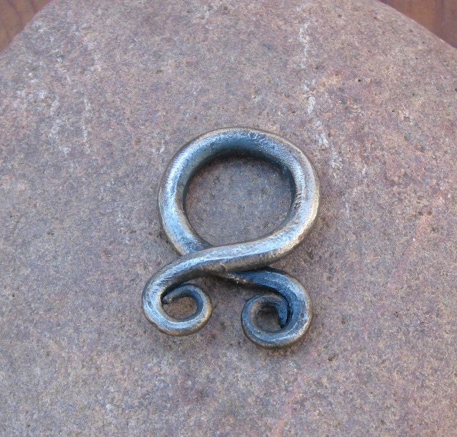 Hand Forged Iron Troll Cross Handcrafted Jewelry by WayfarerForge