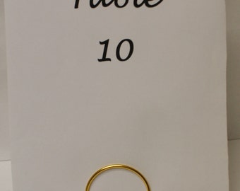 Gold Table Number Card Place Holders Set of 10 (large) Menu