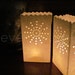 50 Luminary Bags White Sunburst Design Wedding