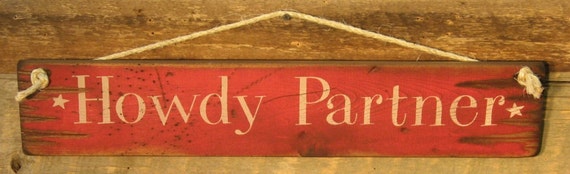Howdy Partner Western Antiqued Kid's by CowboyBrandFurniture