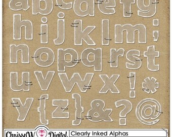 Popular items for scrapbook alphabet on Etsy