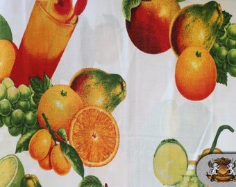 Fruit print fabric | Etsy