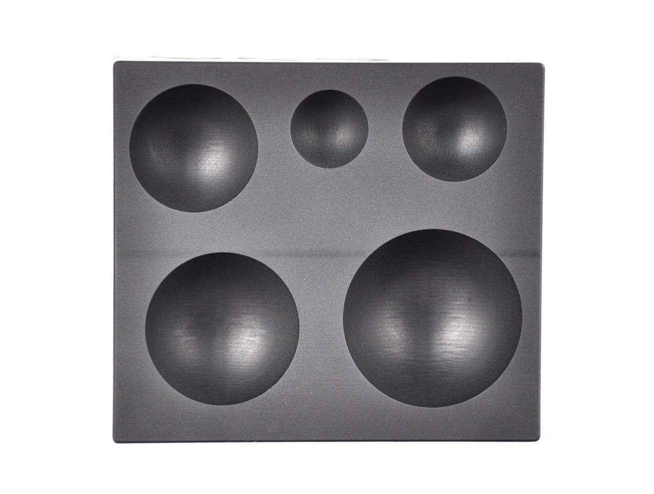 5 IN 1 Graphite Glass Marble Sphere Round Mold for