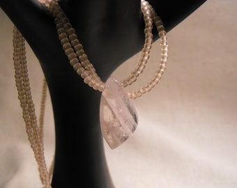 Popular items for pink stone pendant on Etsy