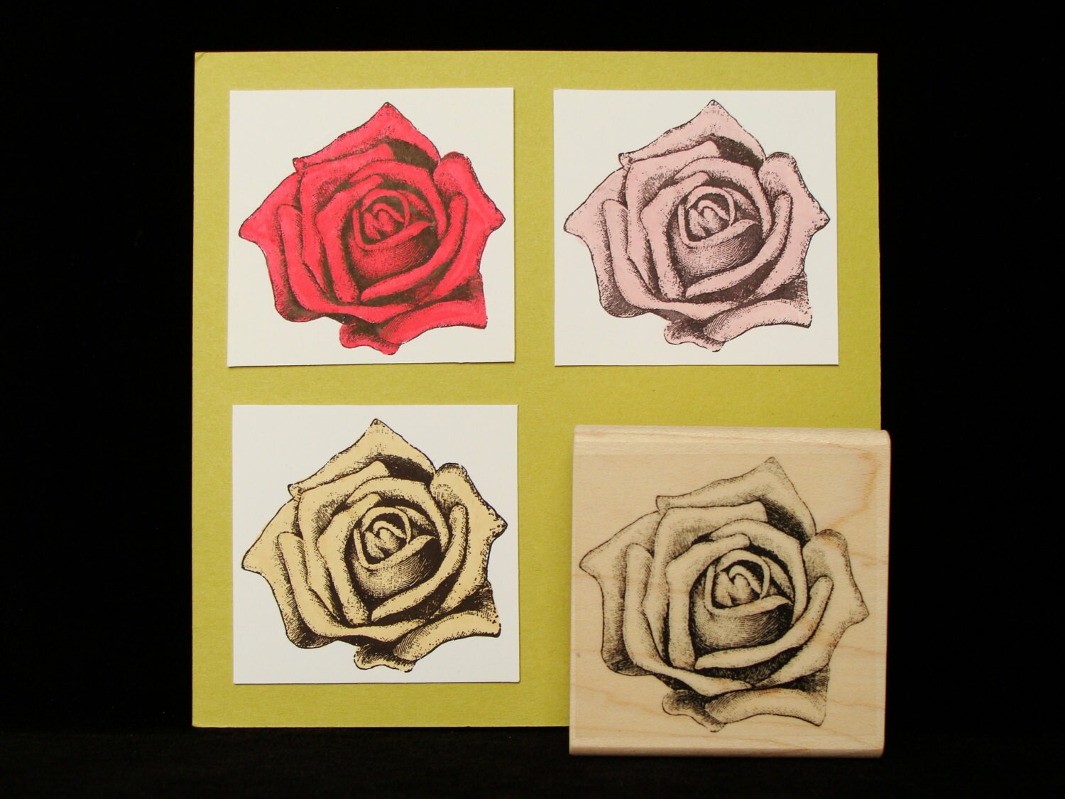 rose rubber stamp