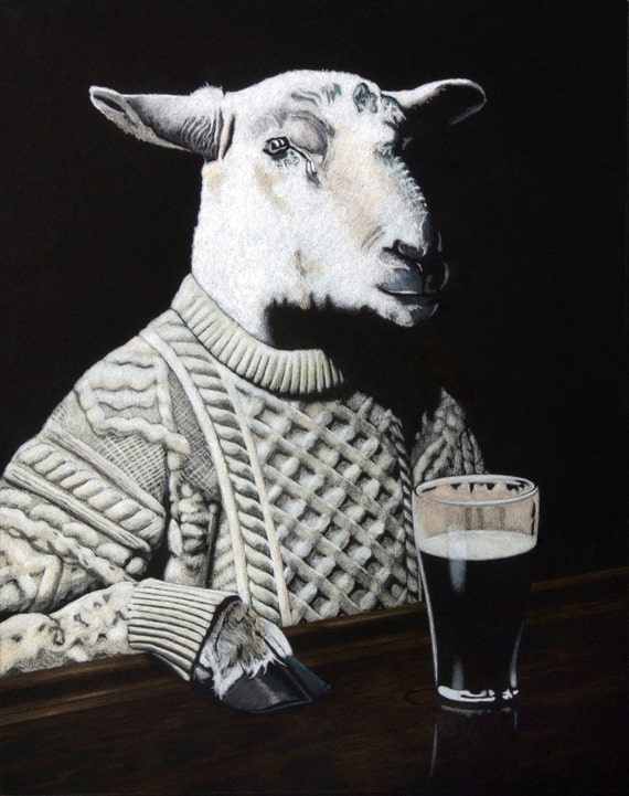 Items similar to Sheep in sheep's clothing giclée print on Etsy