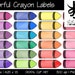Digital Clipart Colorful Crayon Labels-Printable-Crayola