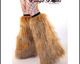 Rasta Fluffies Rave Fluffy Boots Covers Fluffy Leg Warmers