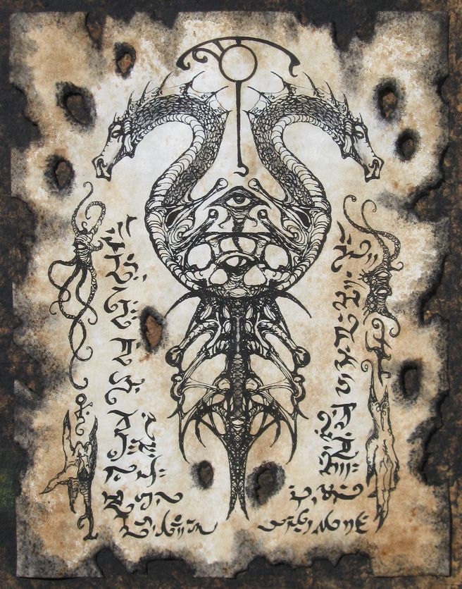 VOORISH SEAL Cthulhu larp Necronomicon Scrolls dark occult