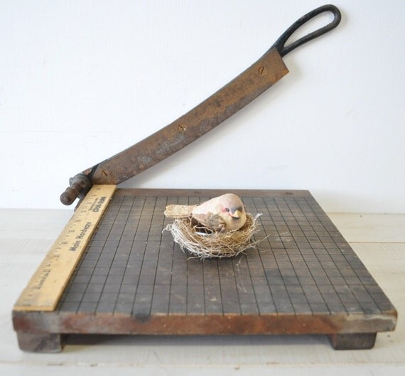 Items similar to antique paper cutter on Etsy