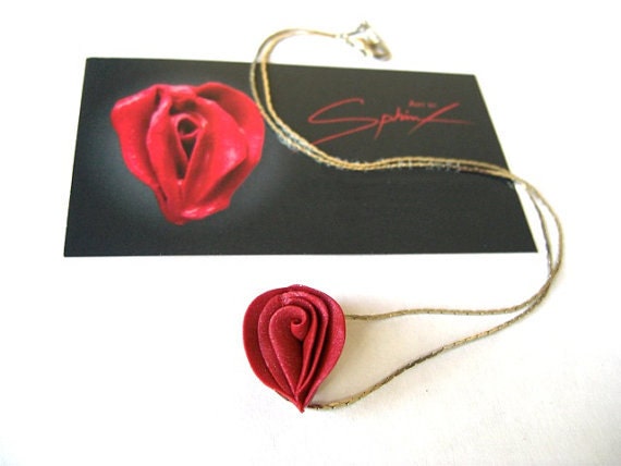 Items Similar To Erotic Flower Necklaces In Red On Etsy