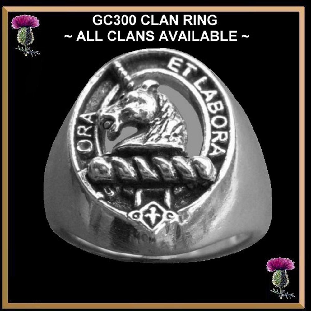 Scottish Clan Crest Ring GC300S Family Crest All Clans