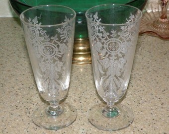 Footed glasses | Etsy