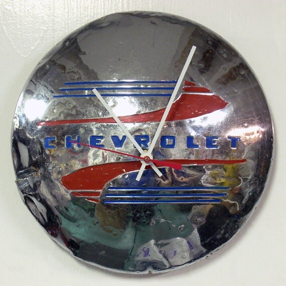 Chevrolet Hubcap Clock 1941 1948 Chevy Classic Car Pickup