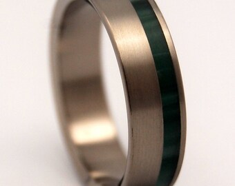 titanium ring wedding ring jade ring mens by MinterandRichterDes