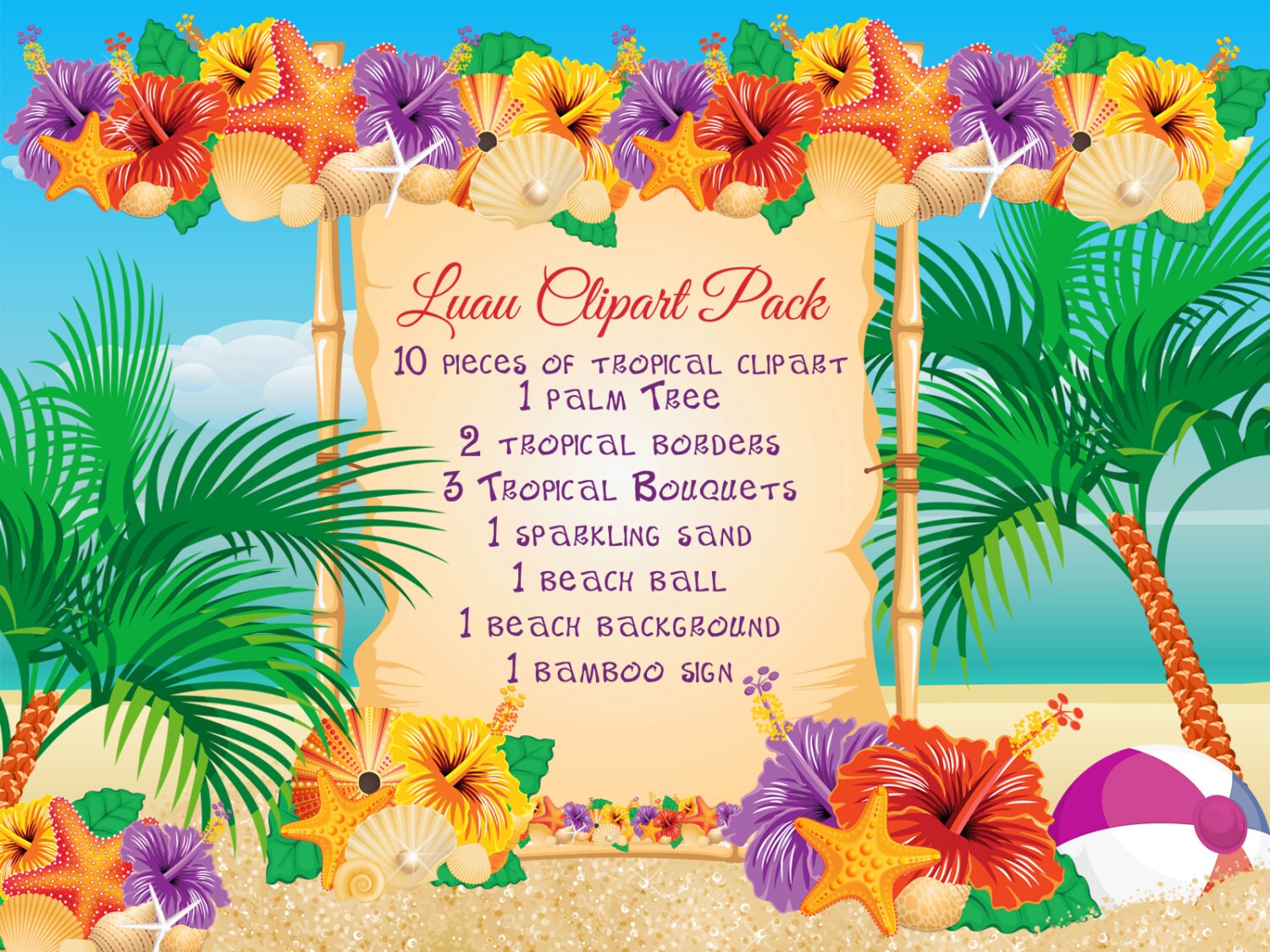 Luau Border Clipart