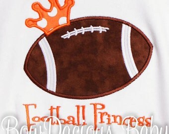 Items similar to Football and Pennant Applique Bodysuit or Shirt with ...