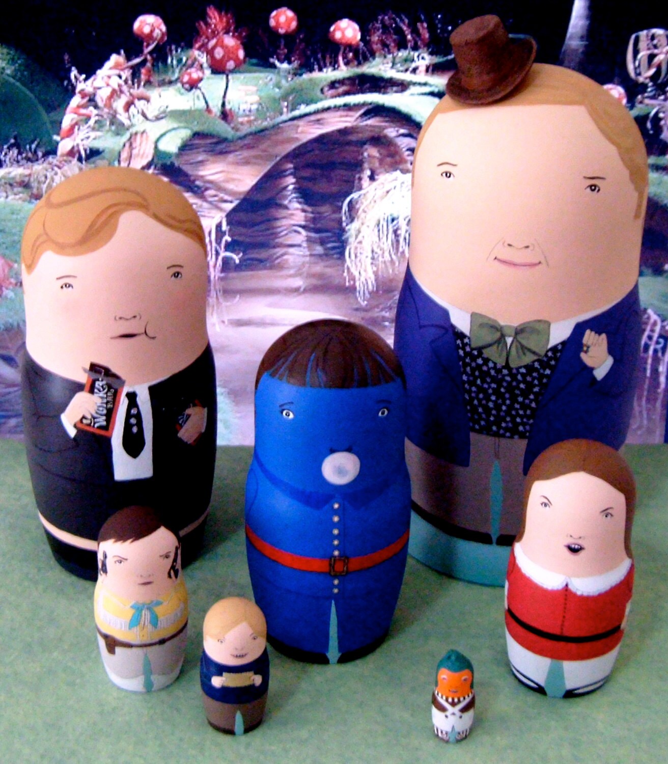 Willy Wonka and the Chocolate Factory Matryoshka Dolls
