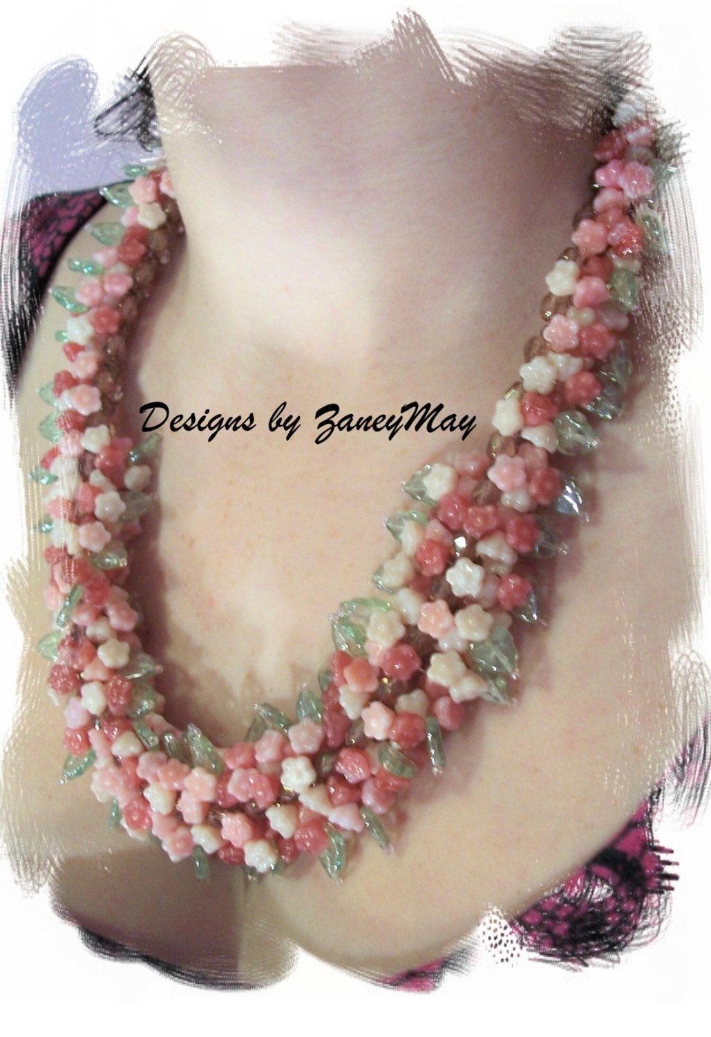 Hawaiian Lei Necklace Beading Tutorial in PDF
