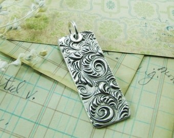 Fiddleheads Artisan PMC Jewelry Fine Silver Fern by SilverWishes