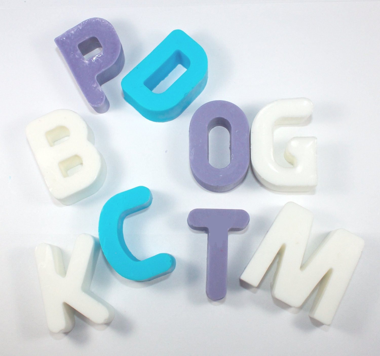 Set of 5 Letters in Soap alphabet letters word words