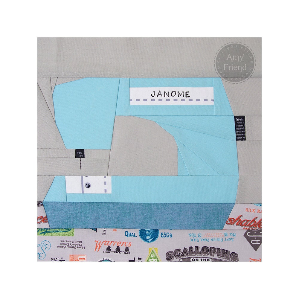 Sewing Machine Paper Pieced Pattern