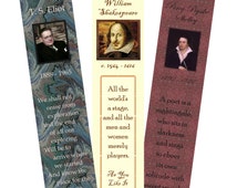 Unique poetry bookmarks related items | Etsy