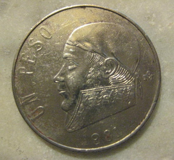 1981 Coin Mexico Un Peso By StarPower99 On Etsy