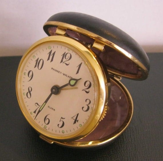 Vintage Travel Alarm Clock Japan Phinney Walker