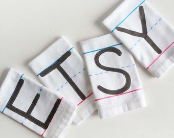 Initial hand towel | Etsy