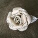 paper flower rose pin made with pages from Jane Austen's
