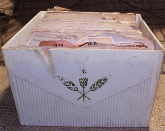 Vintage Recipe Box filled with Recipes