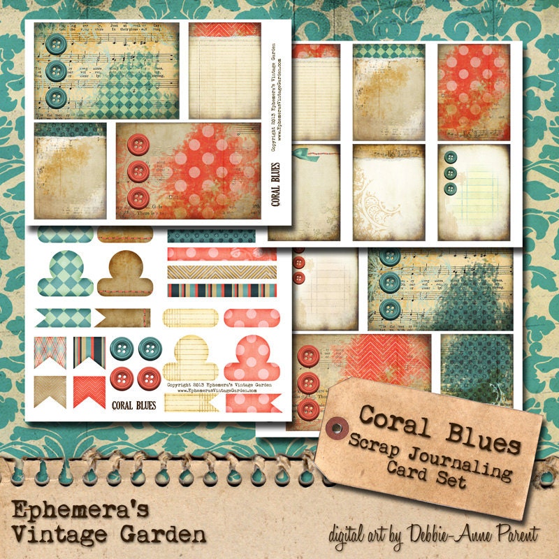 Scrapbook and Journaling Card Set