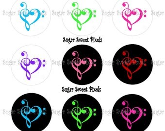 Heart music symbol | Etsy