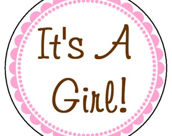 Popular items for its a girl sticker on Etsy