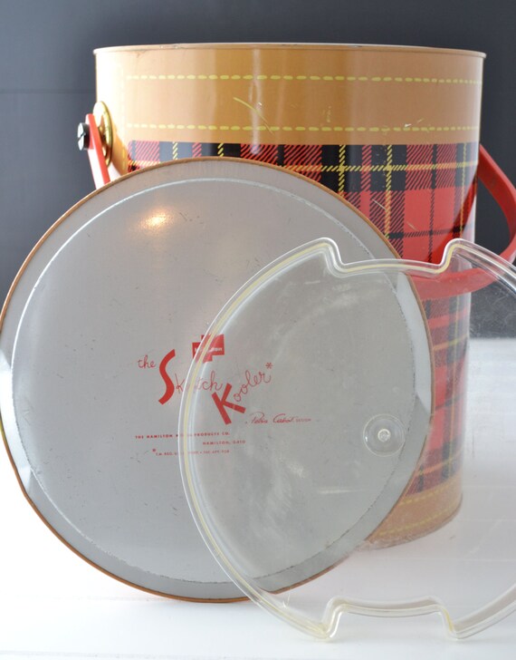 Large Skotch Kooler Retro Picnic Cooler Red Plaid by KOLORIZE