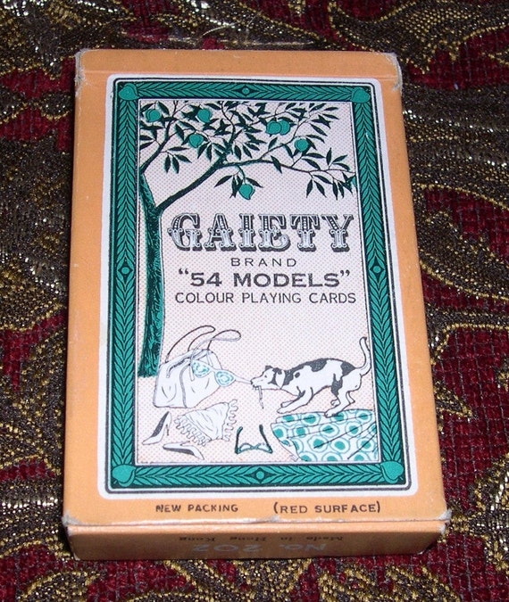 Vintage Gaiety Risque Colour Playing Cards 54 Topless Pin Up
