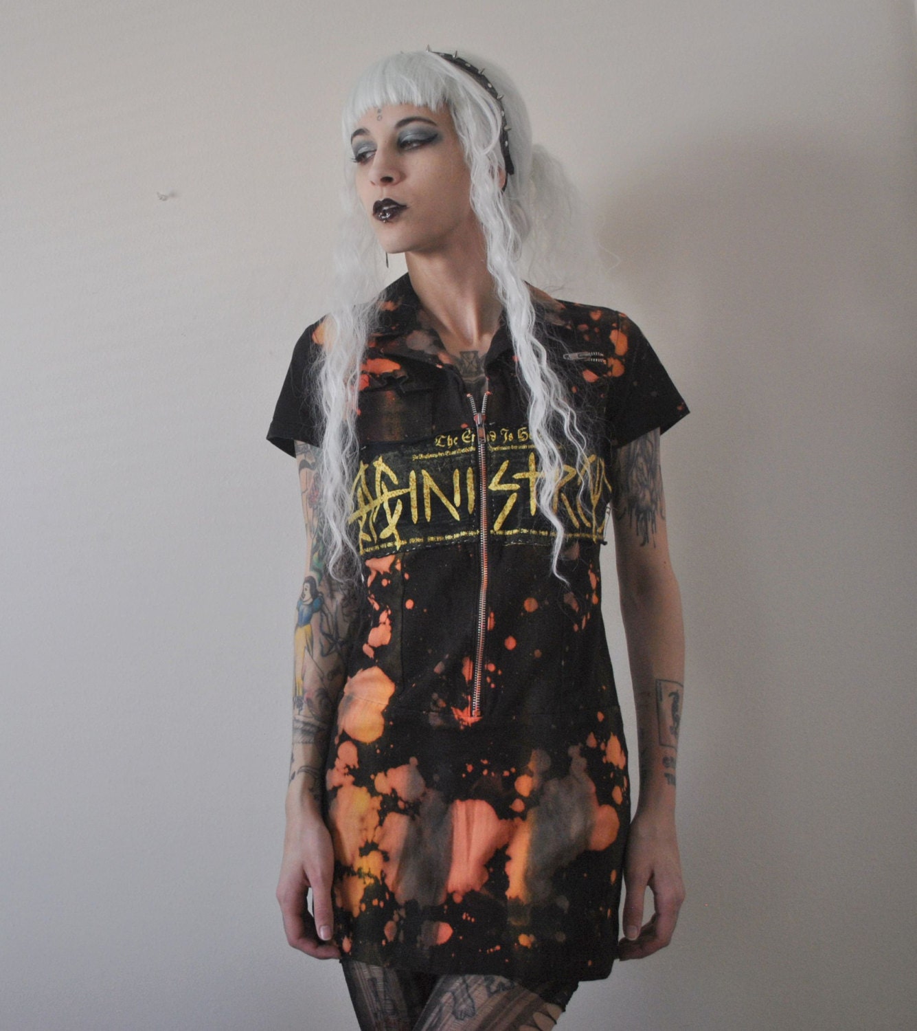 Rivethead 90s Goth Ministry Dress by CRASHXTRASH on Etsy
