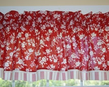 Popular items for red toile valance on Etsy