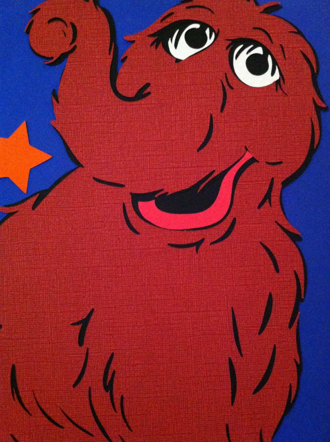 Snuffy And Elmo From Sesame Street Pre Made By Asavvyscrapbooker